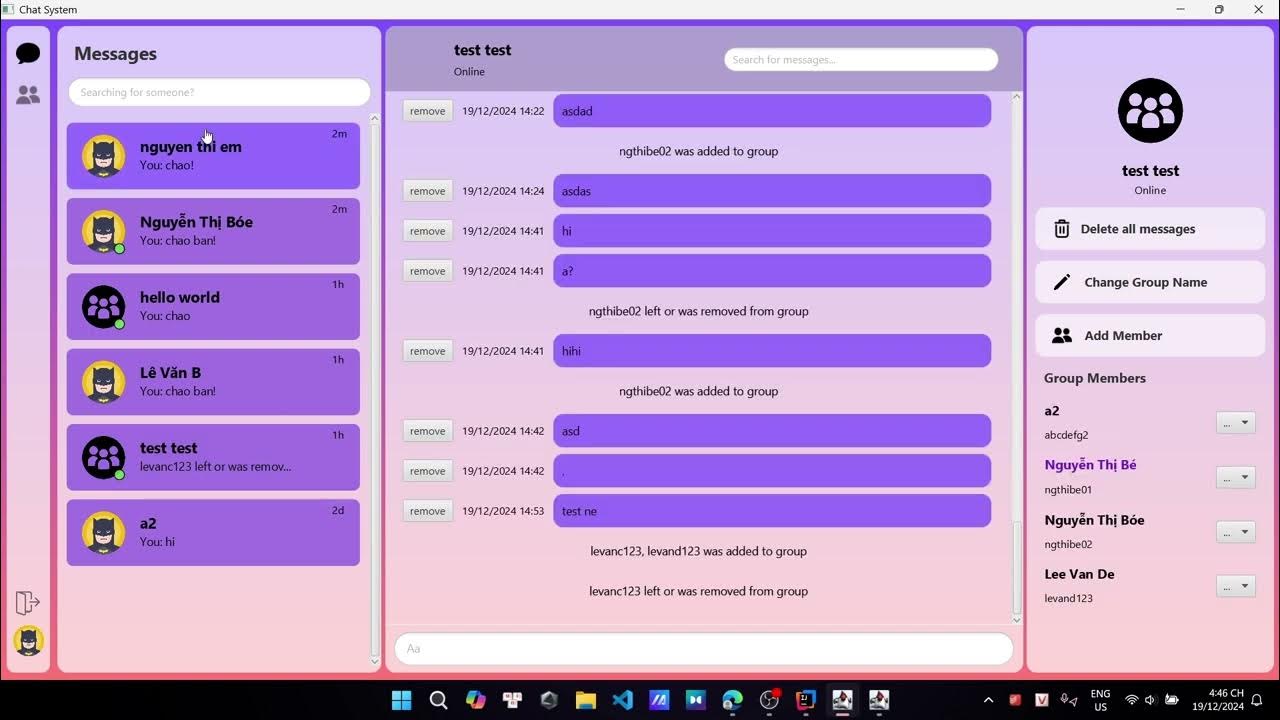 [HCMUS] [Lập trình ứng dụng Java] [Đồ án cuối kỳ] Hệ thống Chat - 2 Chú tiểu - YouTube