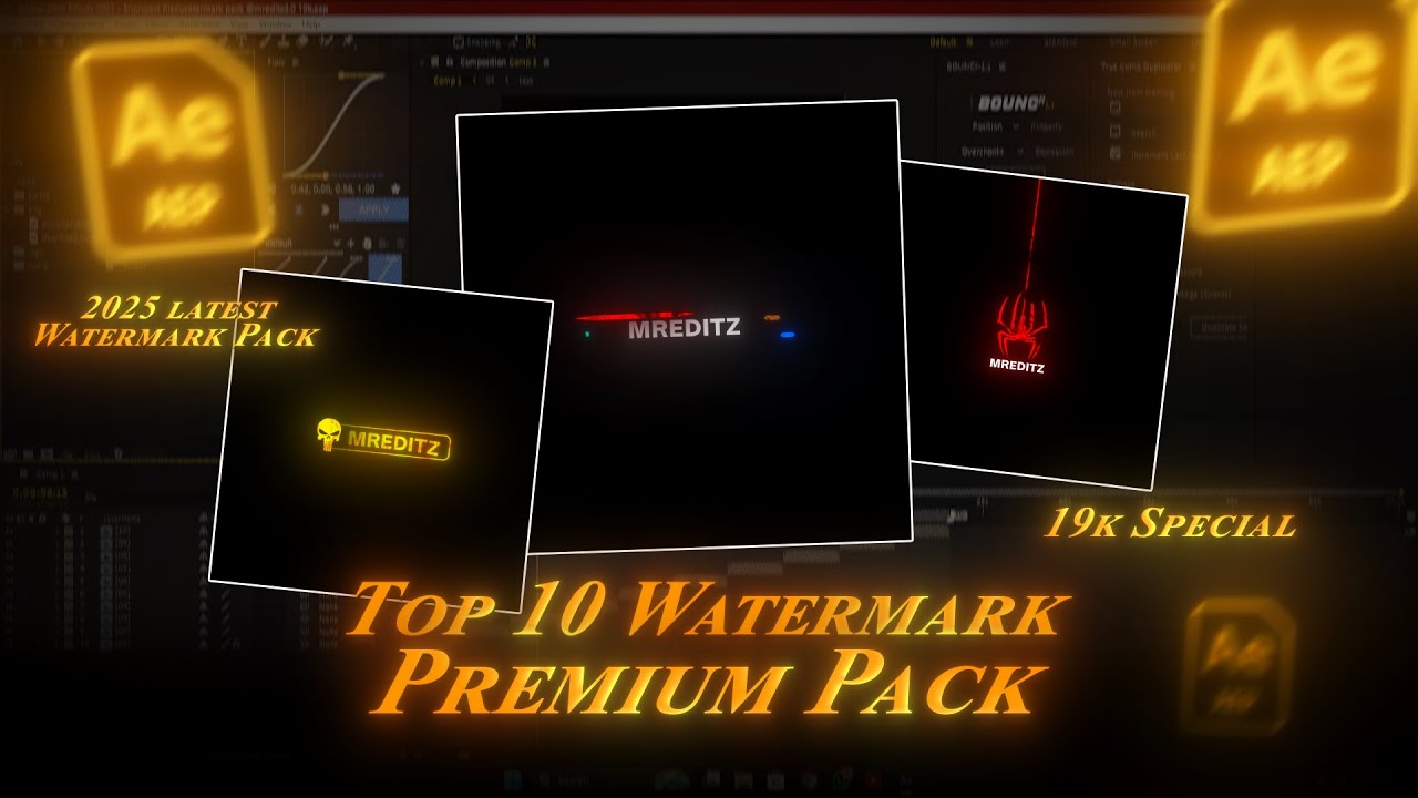 Top 10!! Watermark Pack | 19K SPECIAL PACK 😱 | FREE After Effects ...