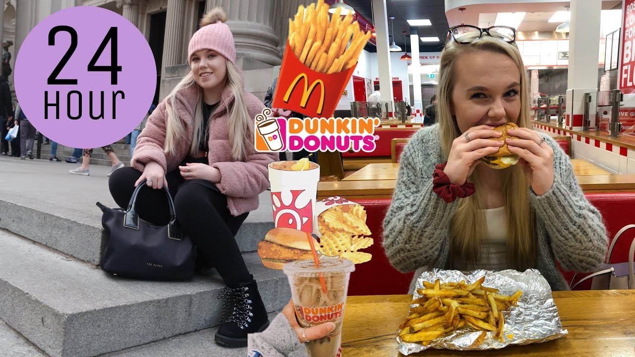 I only ate AMERICAN FAST FOOD for 24 hours! | *FOOD CHALLENGE ...