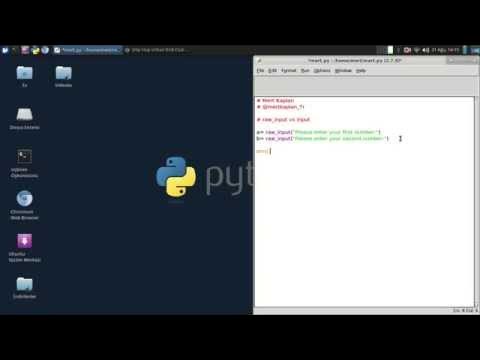 Programming on Linux - Python raw input vs input - YouTube
