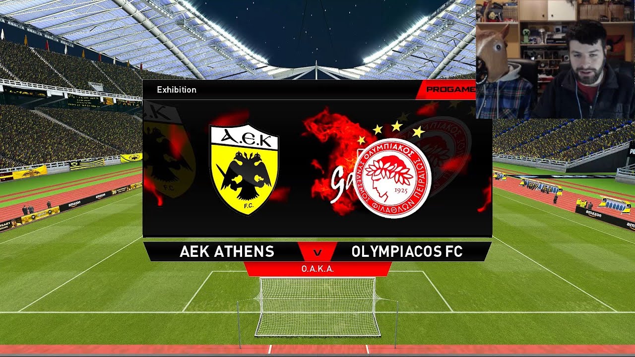 ΑΕΚ - Ολυμπιακός | PES 2016 ProGamerZ GREEK Ultimate Patch - YouTube