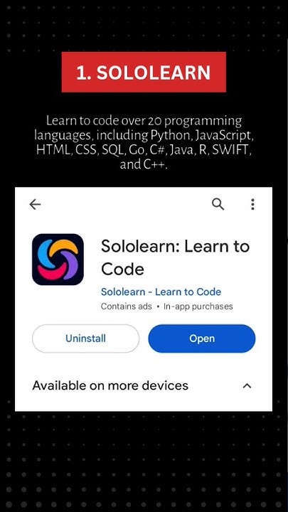 5 Best Mobile App To Learn Coding And Programming Very Easily Coding Learncoding Shorts