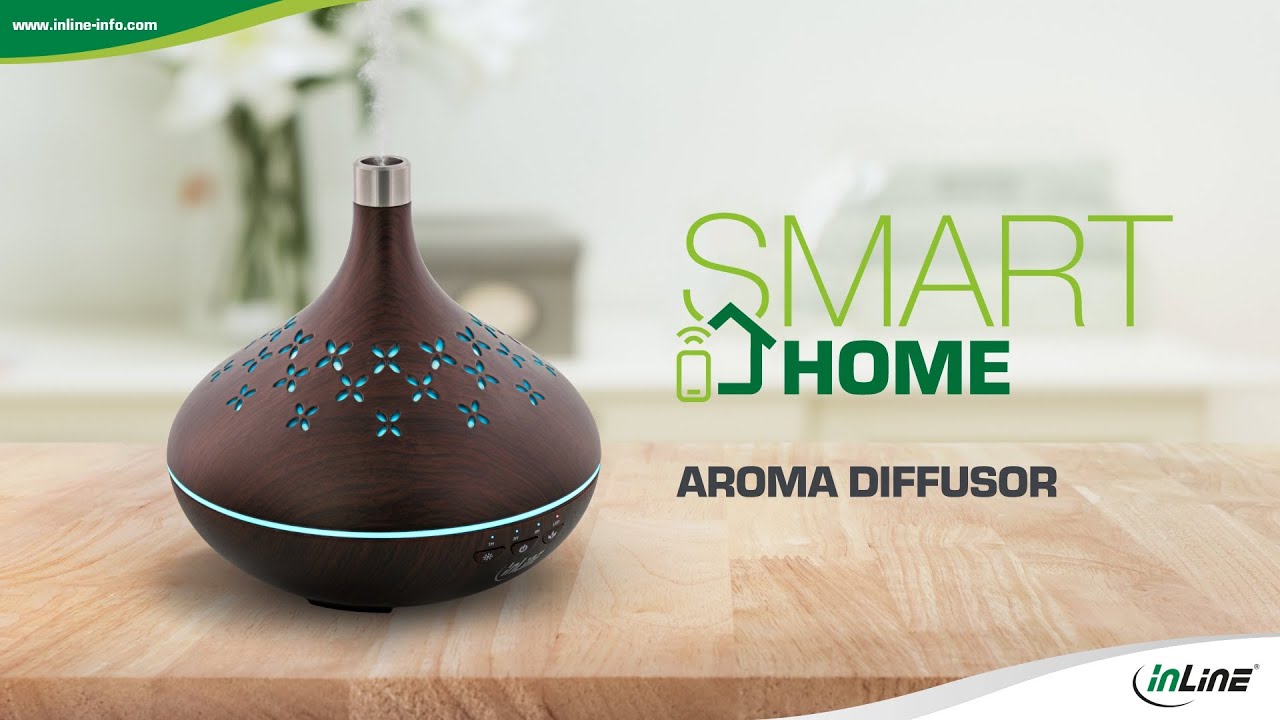 InLine® SmartHome Ultrasonic Aroma Diffuser, Humidifier, Ambient Light ...