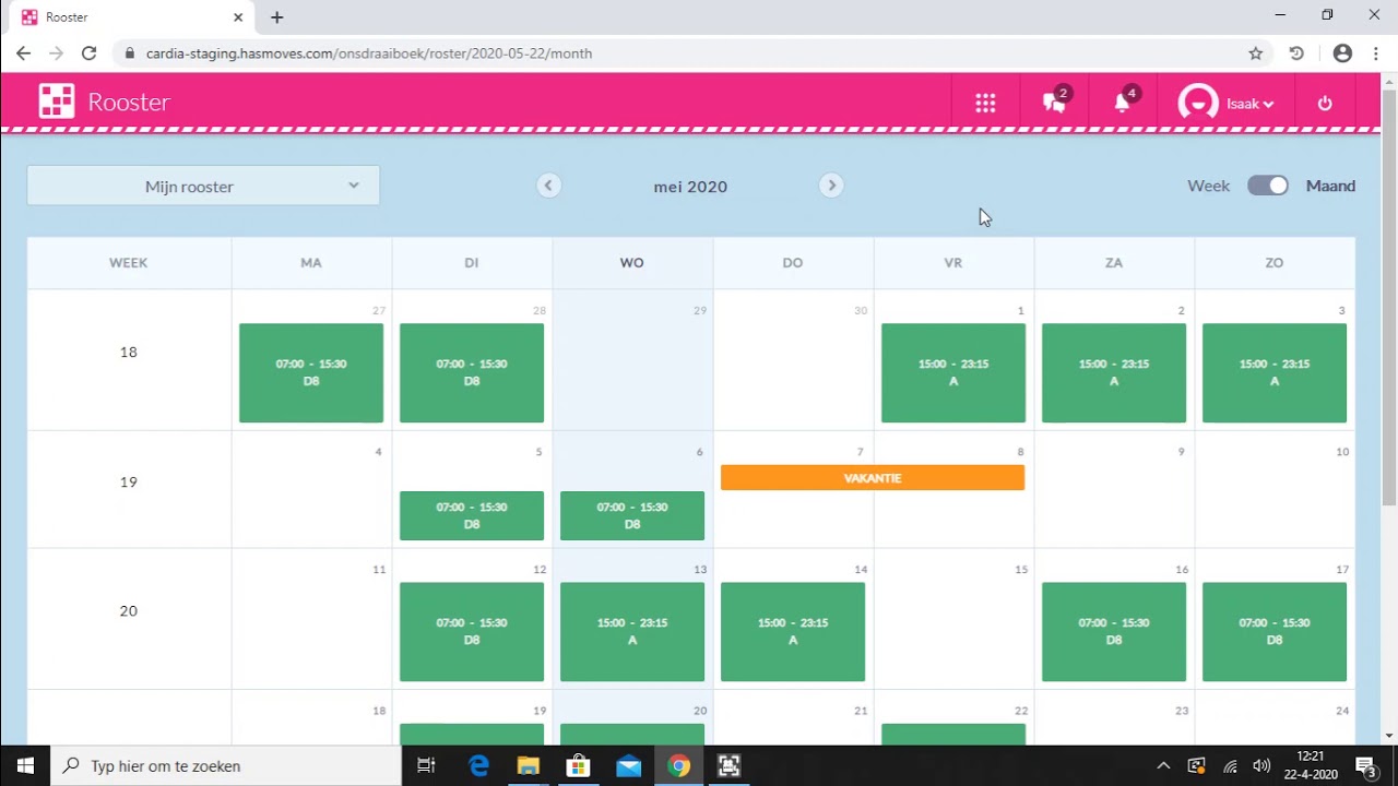 ONS Medewerkerportaal - Rooster - YouTube