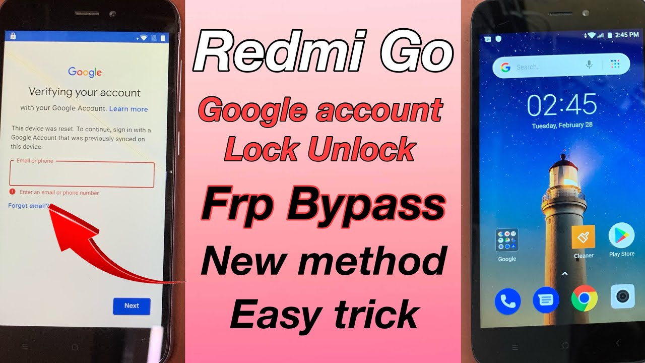 Redmi Go Frp Bypass | Redmi Go Google Account Lock Unlock New Method ...