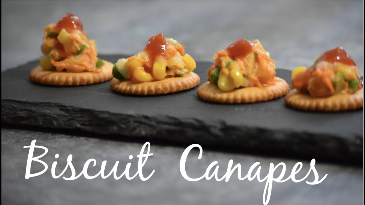 Biscuit Canapes | Monaco Biscuit Canapes - YouTube