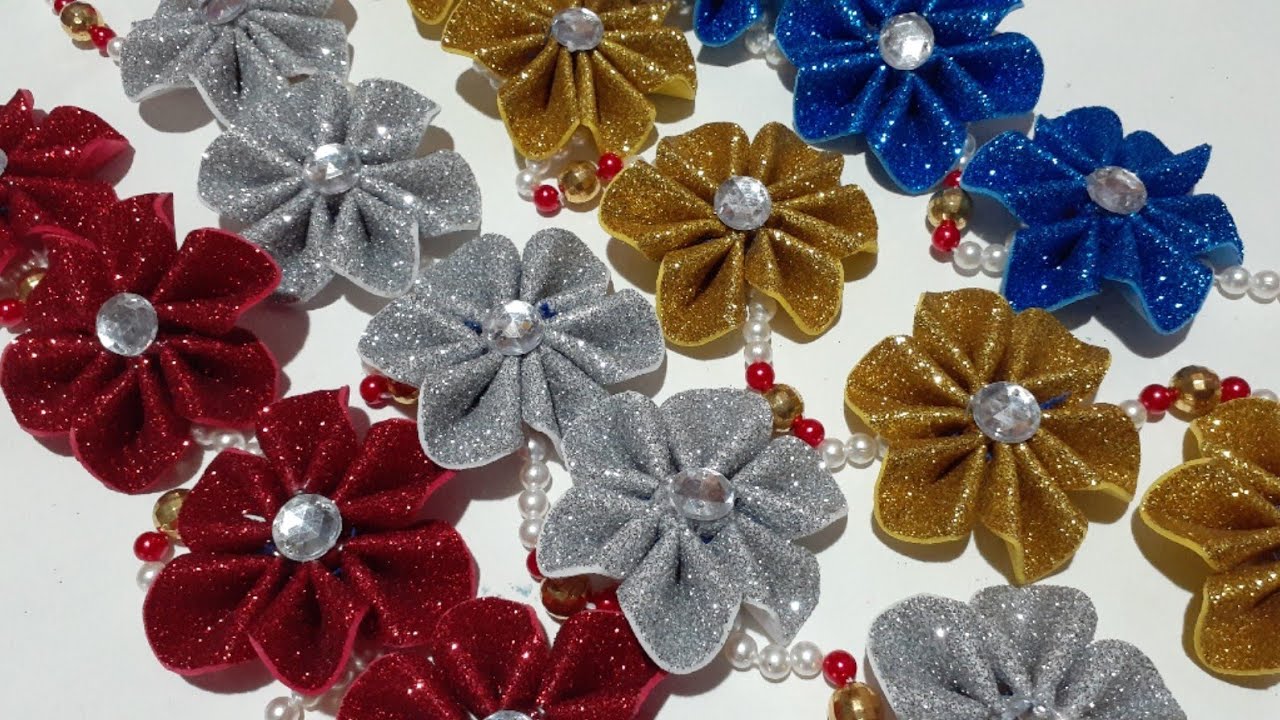 jhalabati | Wool & Glitter Paper Flower's🌸 | Jharbati & Wall Hanging ...