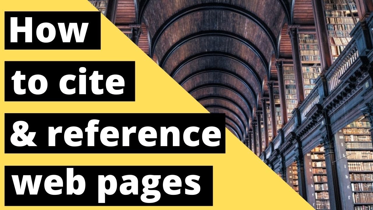 How to easily cite and reference a web page in under one minute - YouTube