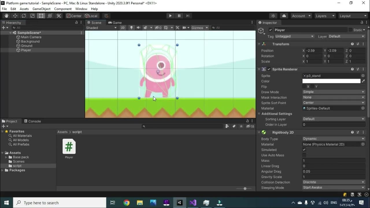 A Perfect Jump in Unity - platform Game(Part 3) - YouTube