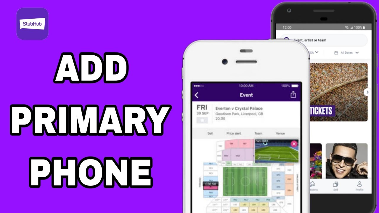 How To Add Primary Phone On StubHub App - YouTube