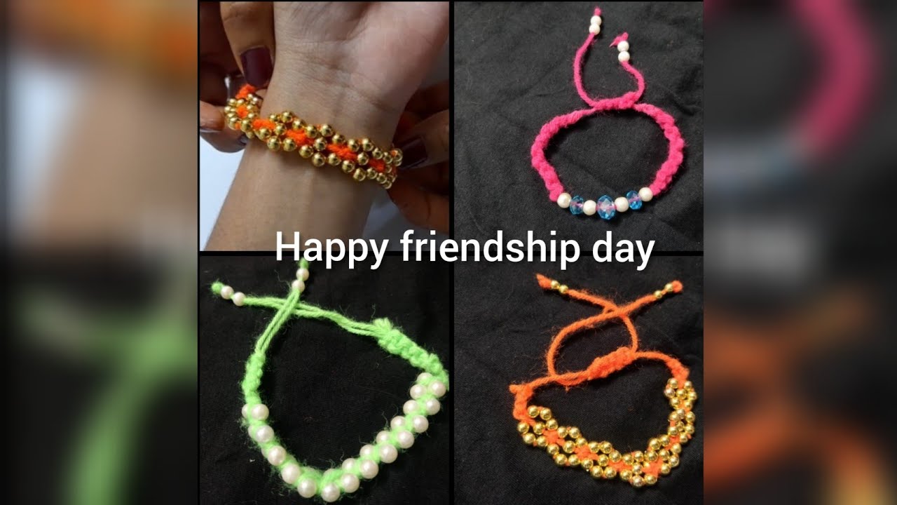 how to make friendship band | DIY | handmade bands with woolen thread ...