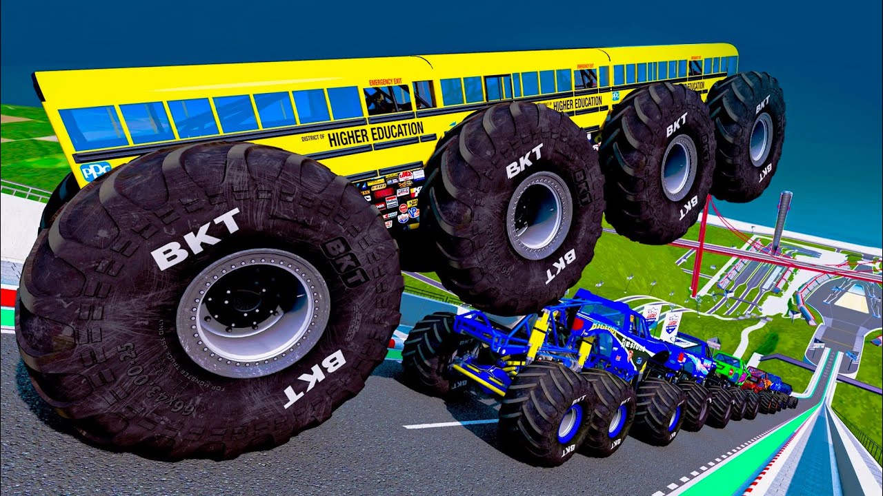 Monster Truck Car Jump When Physics Go Wild! - YouTube