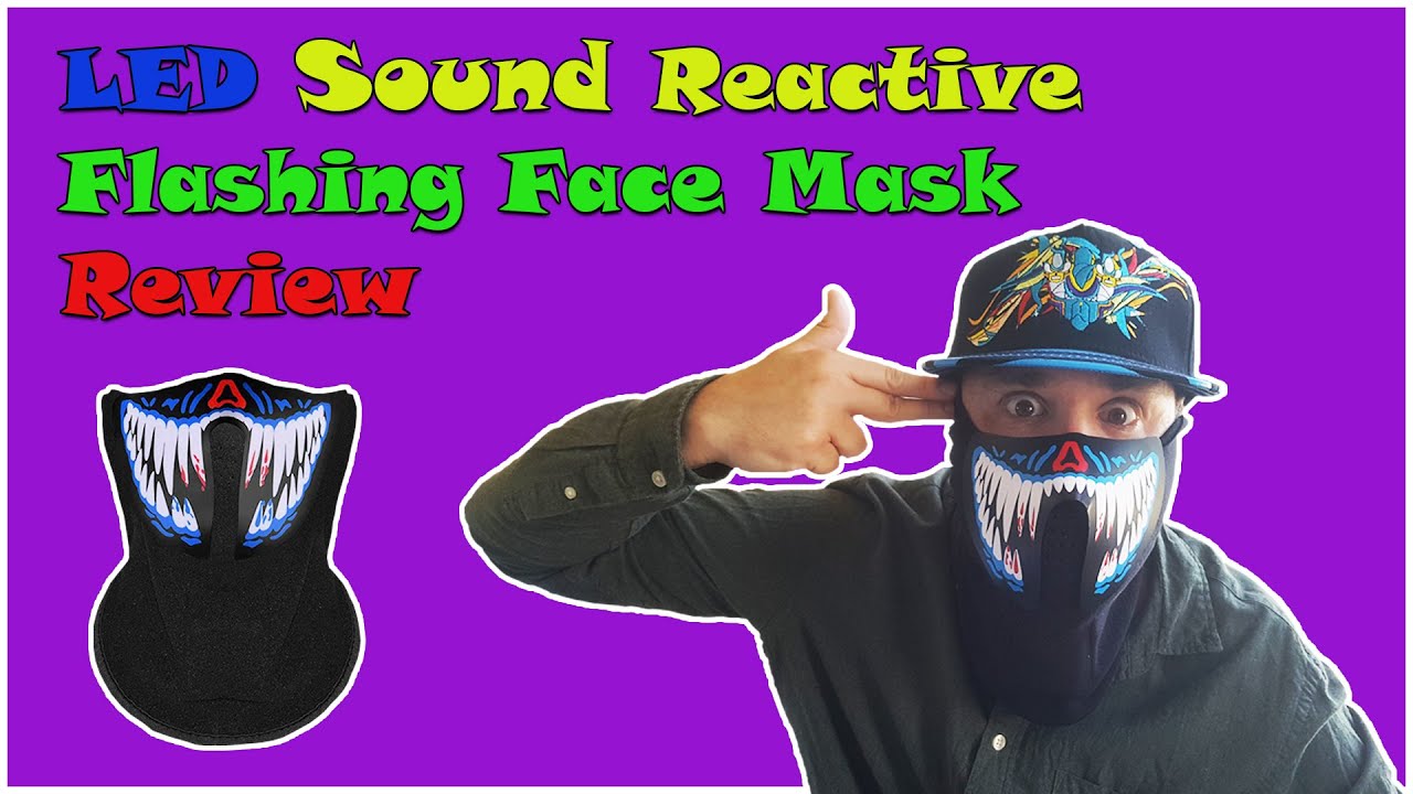 LED Sound Reactive Flashing Face Mask Review // NOT QUITE THE ...