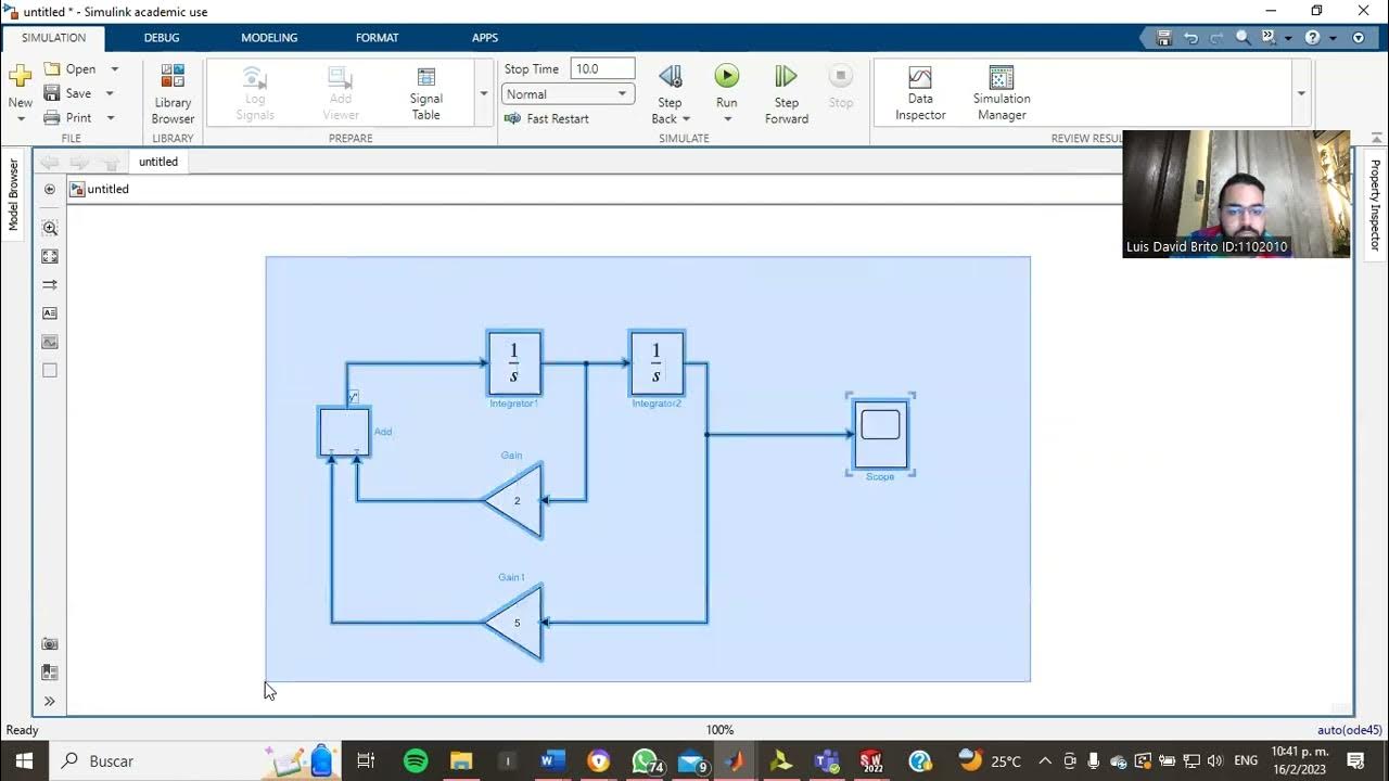 Ecuaciones diferenciales en simulink - YouTube