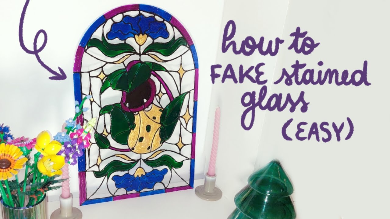 How to Stained Glass look at Home No Experience Needed - YouTube