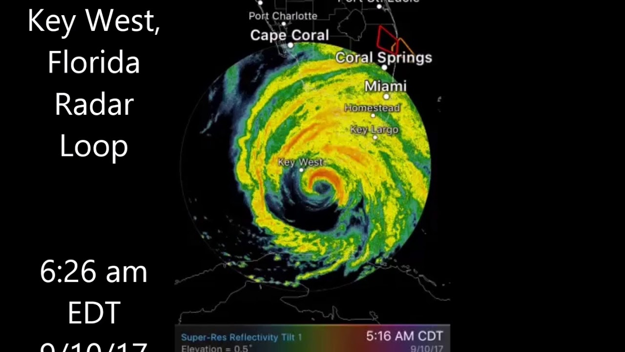 Hurricane Irma As Seen on NWS Radar - YouTube