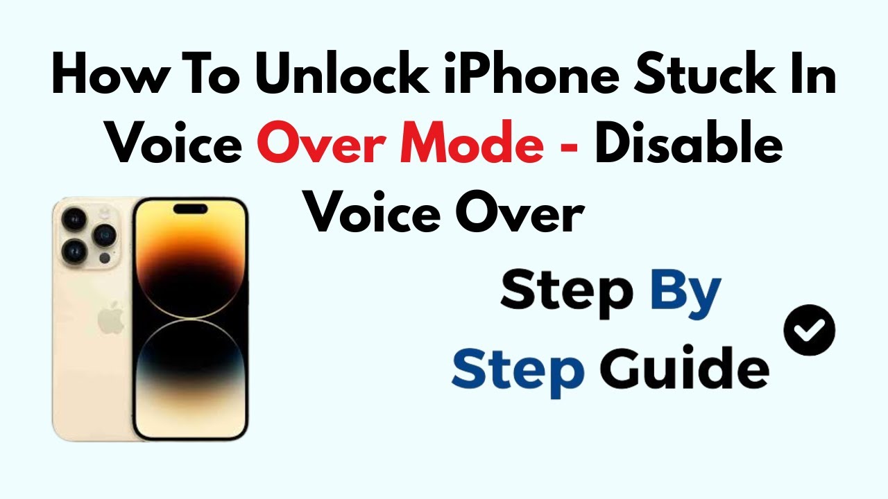 How To Unlock iPhone Stuck In Voice Over Mode - Disable Voice Over ...