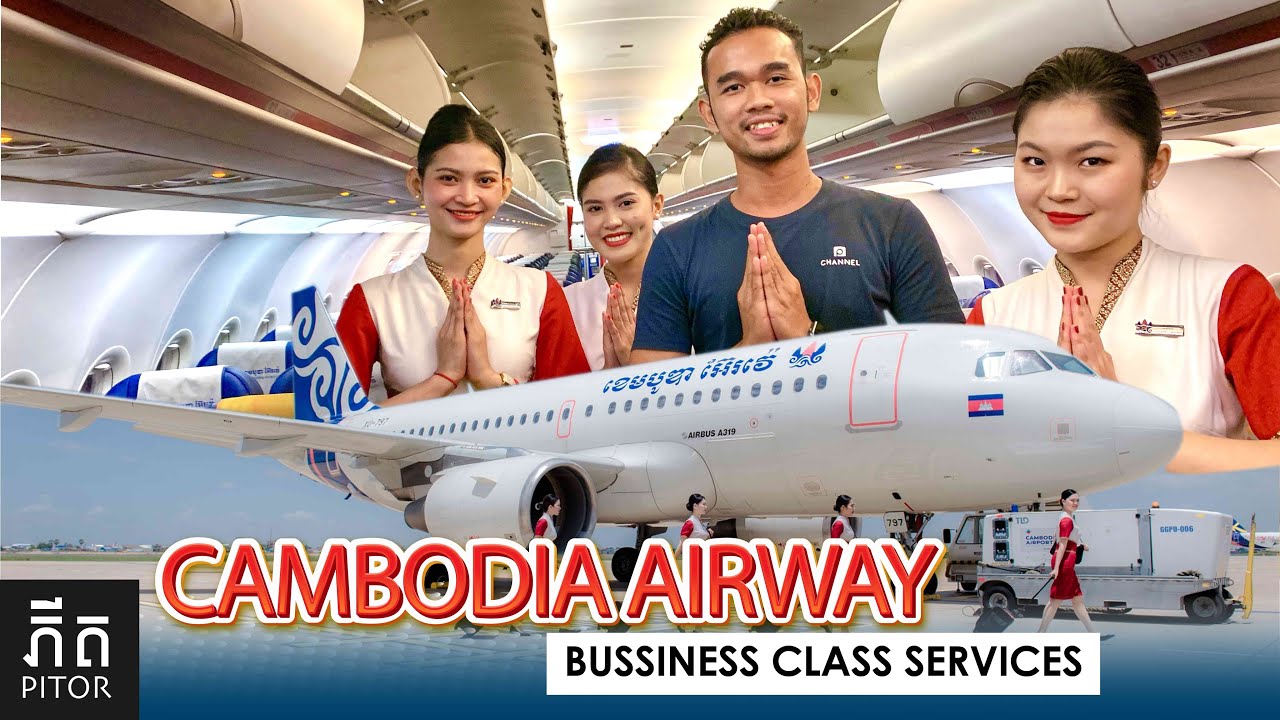 Cambodia Airway with Bussiness class services A319 | VlogA#14 - YouTube