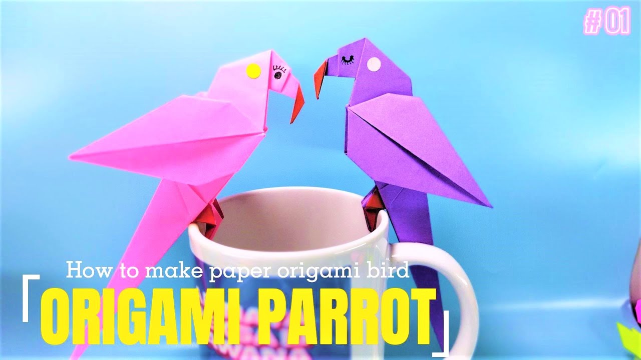 Origami Paper Parrot | How to make Origami Parrot | Origami animals ...