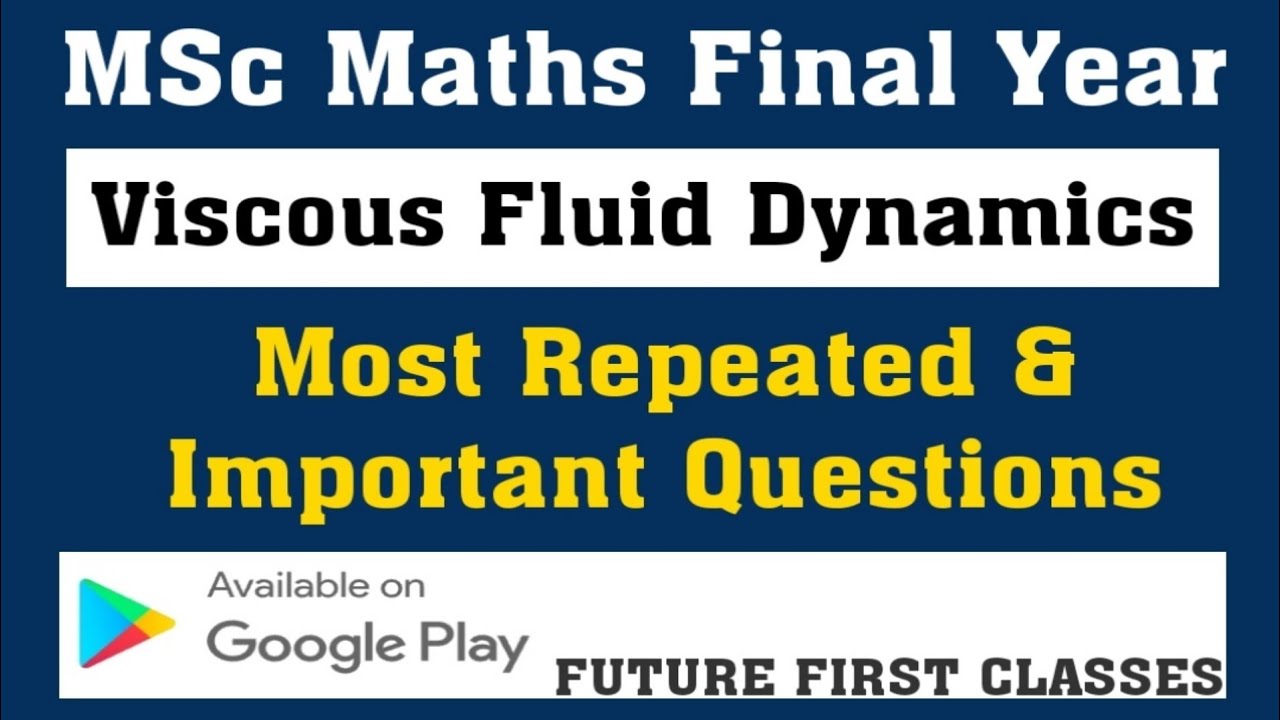 MSc Maths Final Year Important Questions ll MSc Viscous Fluid Dynamics ...