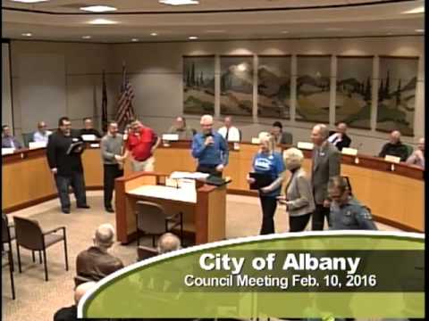 City of Albany, Oregon - City Council Meeting 2/10/2016 - YouTube