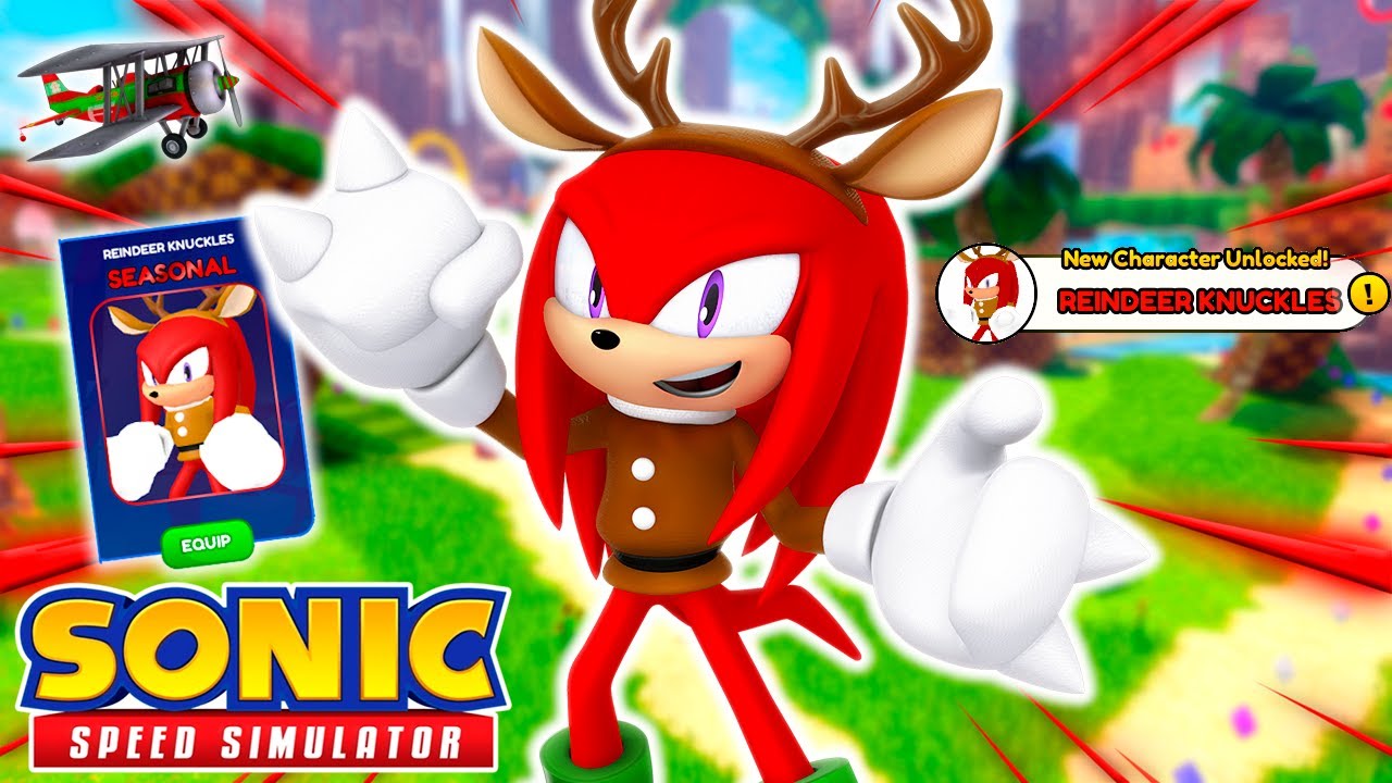 *¡Cómo Desbloquear a KNUCKLES RENO + TORNADO NAVIDEÑO En Sonic Speed ...