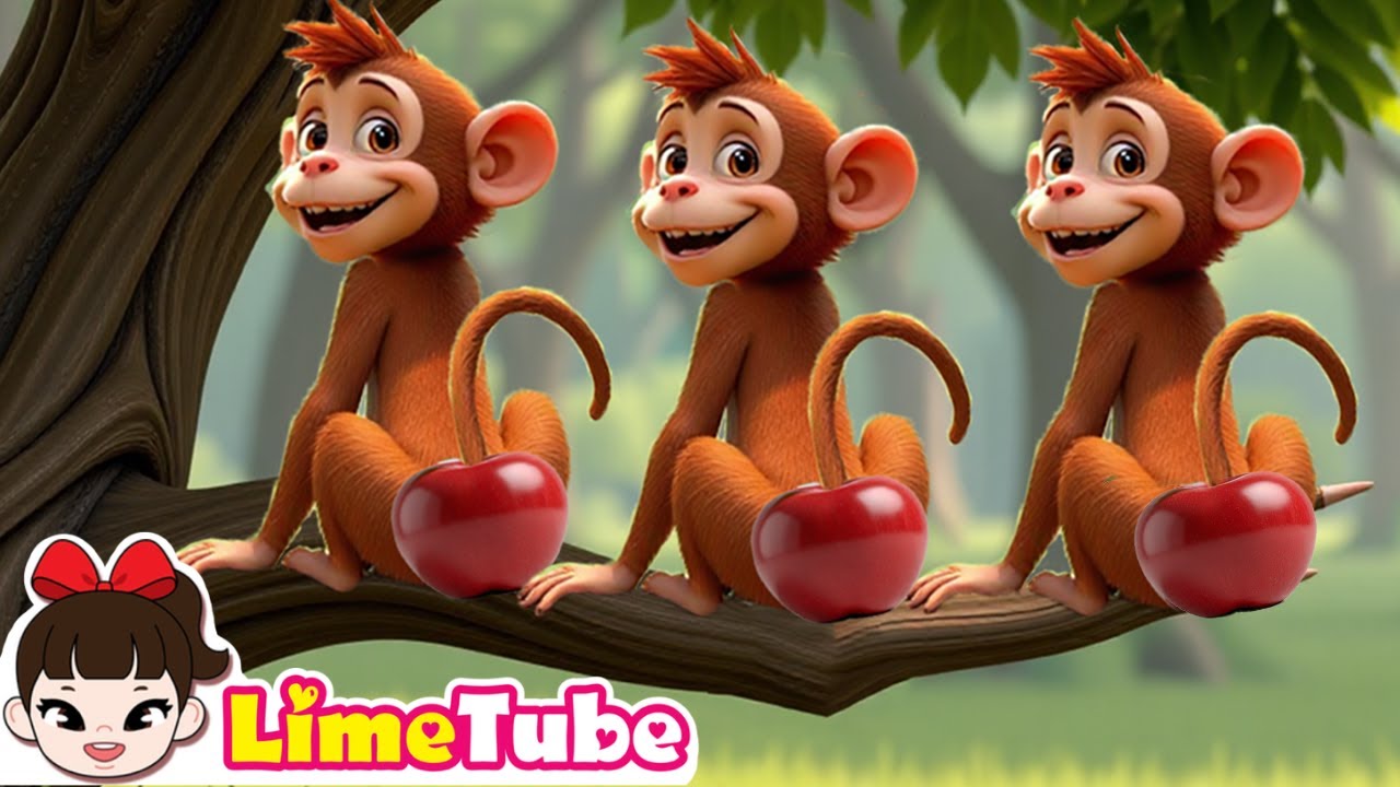 Monkey’s Red Bottom & Five Little Monkeys +more Nursery Rhymes Song for ...