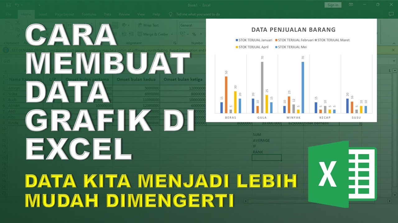 Cara Membuat Grafik Berdasarkan Data di Excel - YouTube