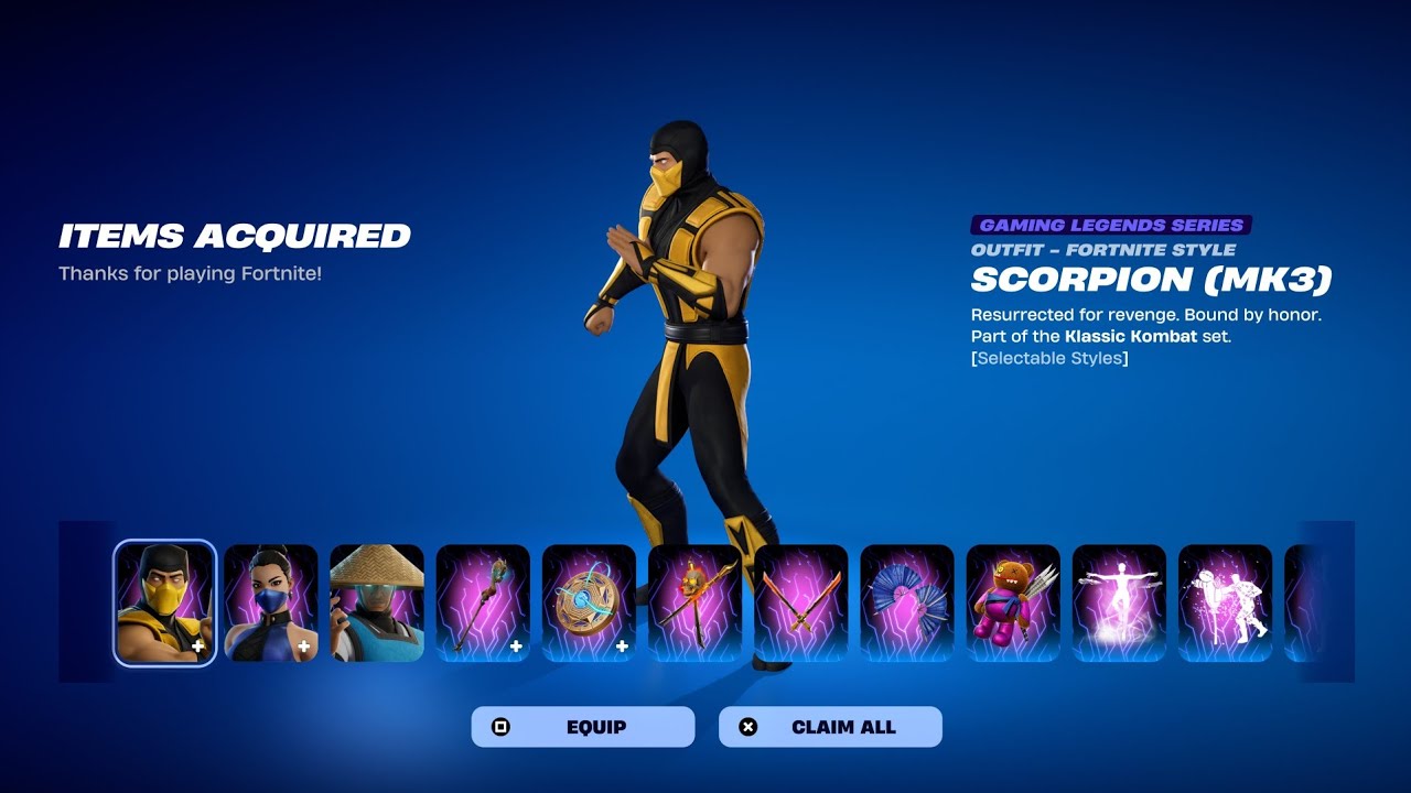 FORTNITE BUYING THE KLASSIC KOMBAT BUNDLE! - YouTube