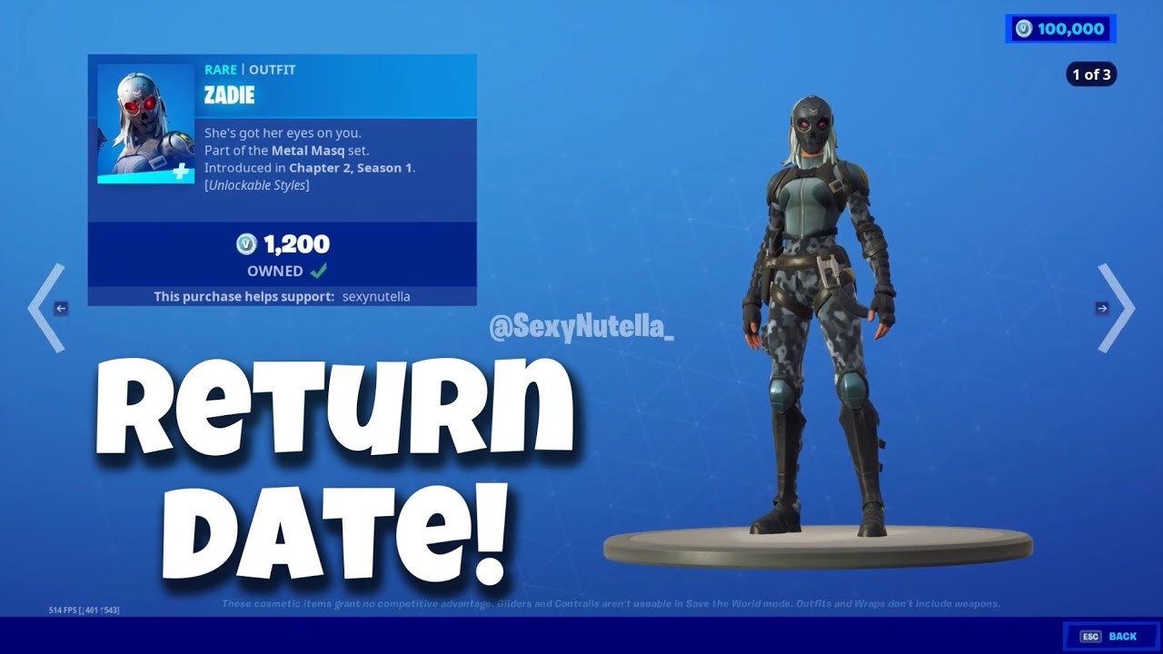 Zadie Skin RETURN RELEASE DATE! (Zadie coming back!) - YouTube