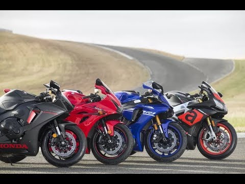 Aprilia RSV4 RR vs. Honda CBR1000RR vs. Suzuki GSX-R1000 vs. Yamaha YZF-R1 – Streckenvergleichsbe...