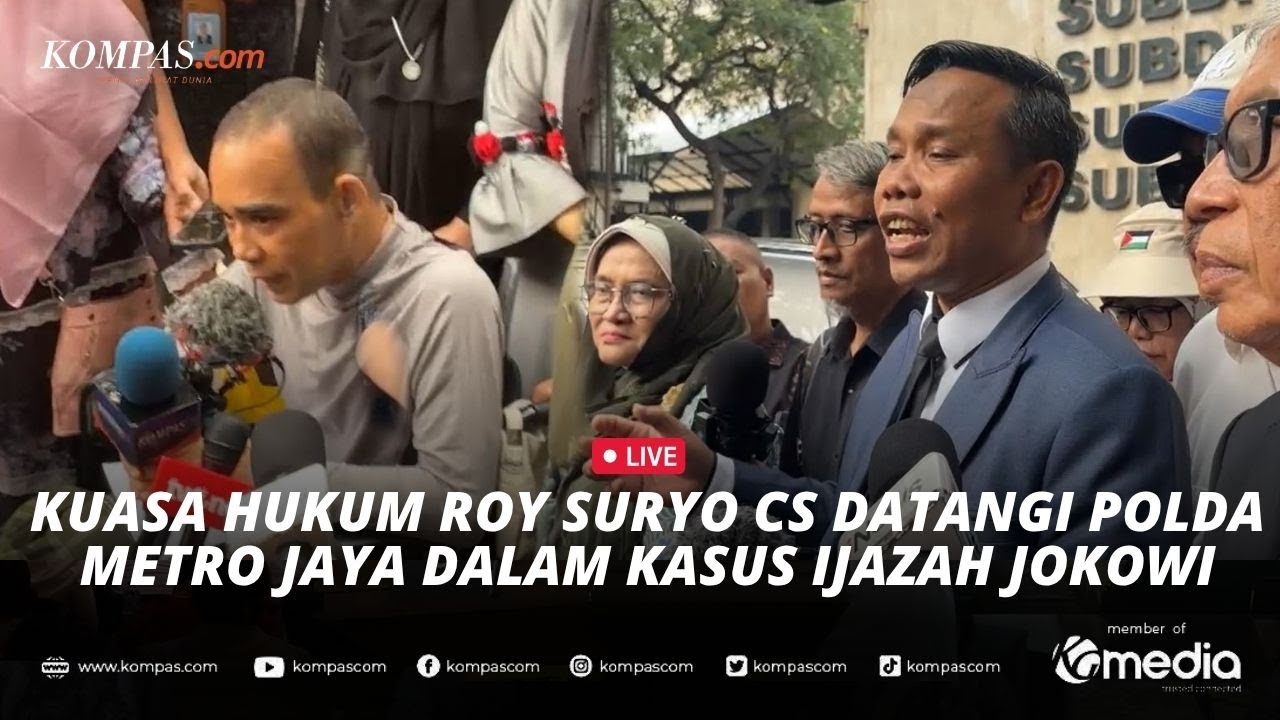 🔴LIVE - Kuasa Hukum Roy Suryo Cs Datangi Polda Metro Jaya dalam Kasus Ijazah Jokowi - YouTube