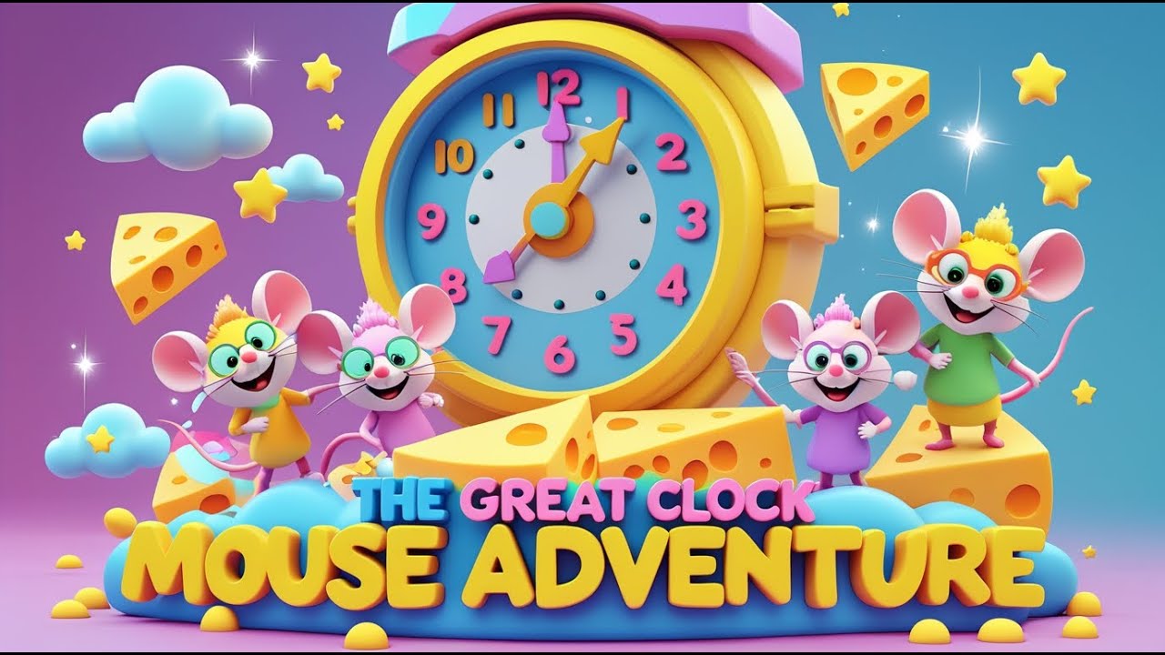 The Great Clock Mouse Adventure 🐭🕰️ | Funny Kids Rhyme | Nursery Poem ...
