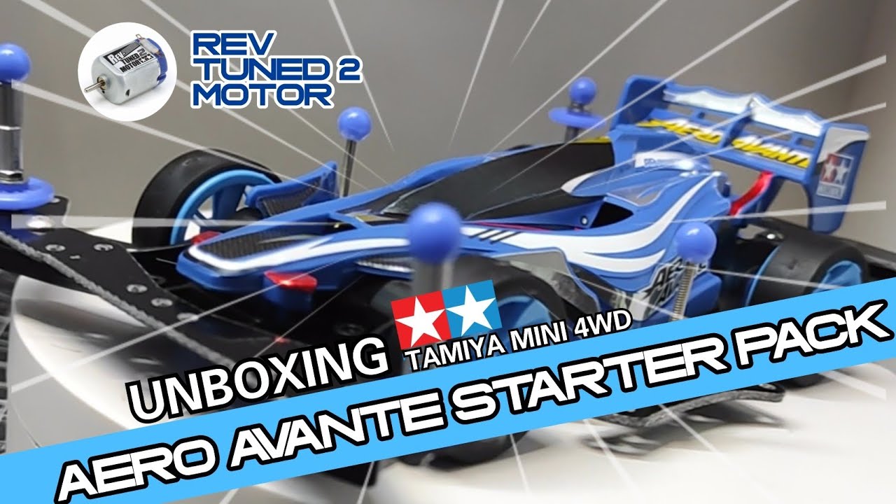 Unboxing Starter Pack Aero Avante AR Speed Spec Tamiya Mini 4WD - YouTube