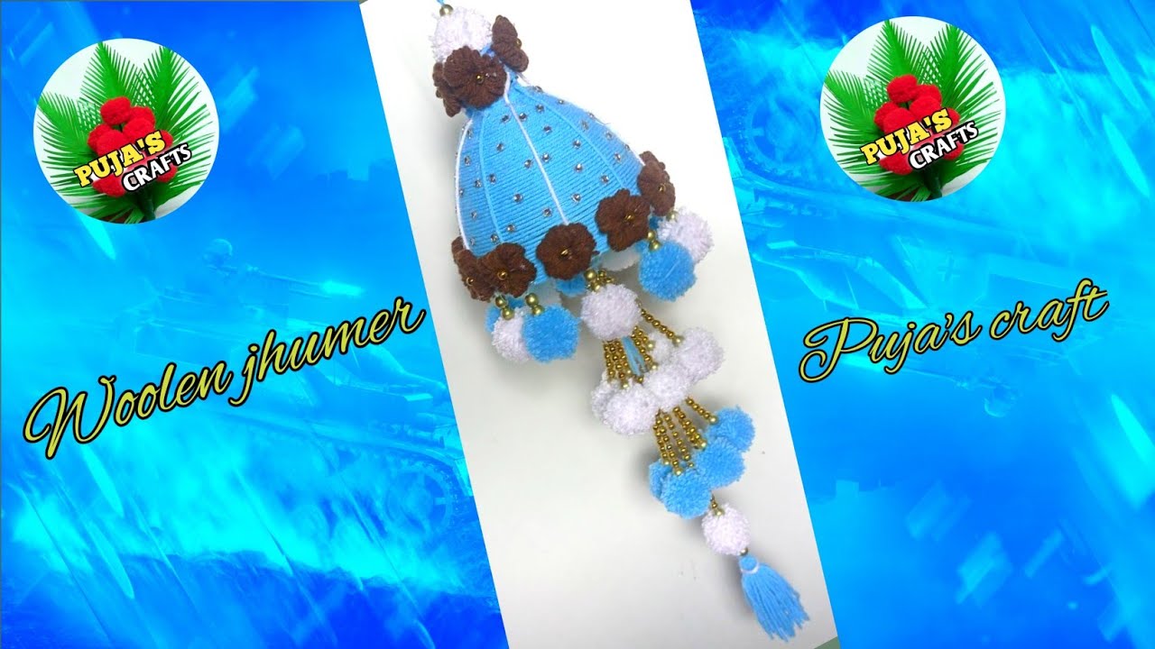 diy woolen jhumar|| woolen jumar for home decor idea|| diy woolen craft ...