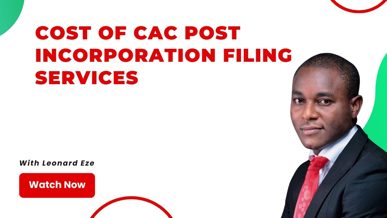 Cost of CAC Post Incorporation Services | CAC Business name, Company ...