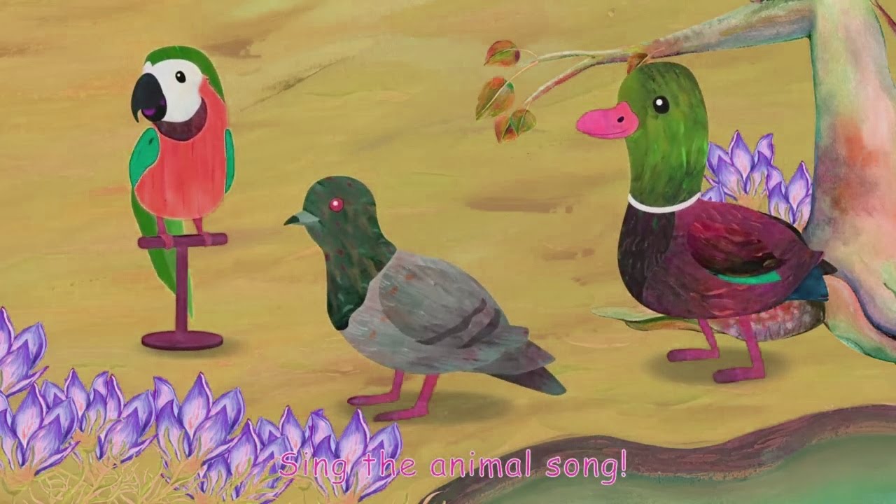 Parrot, Dove and Swan Sing Animal Song | Cocomelon Style | Sponsored by ...