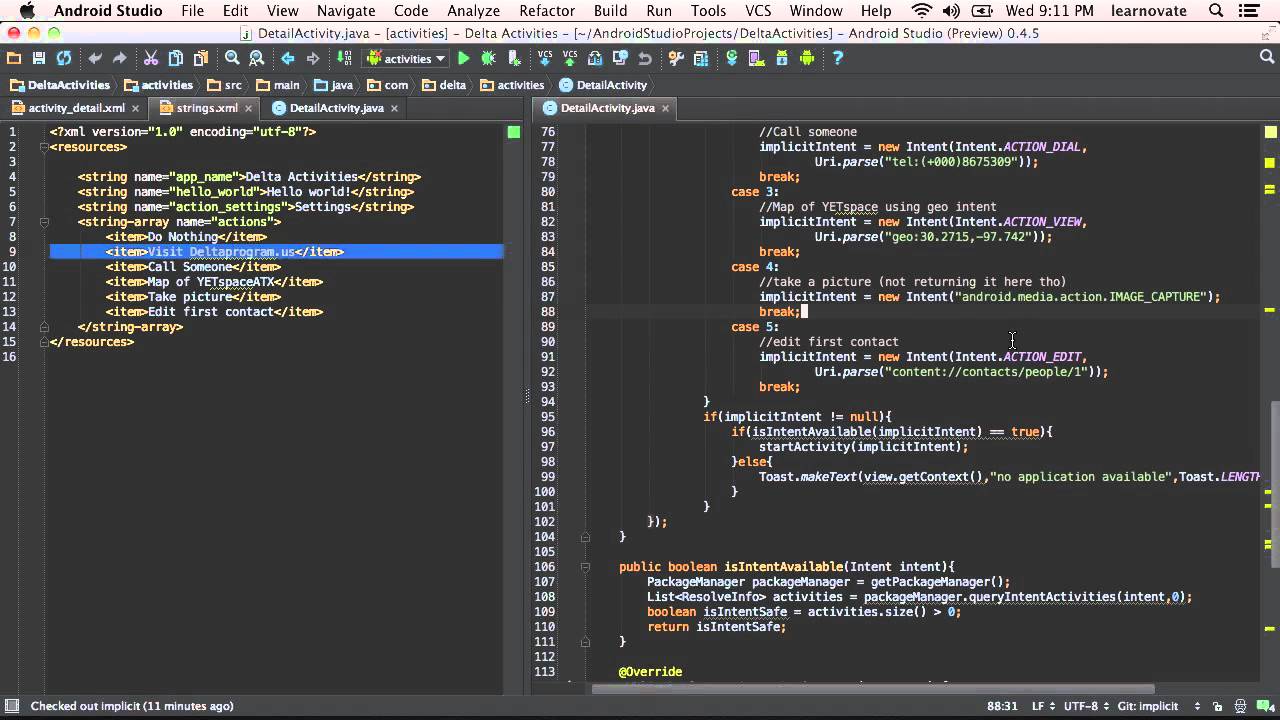 006 Intent Filters and Implicit Intents - YouTube