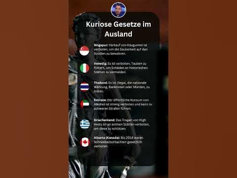 Kuriose Gesetze in Urlaubsländern - YouTube