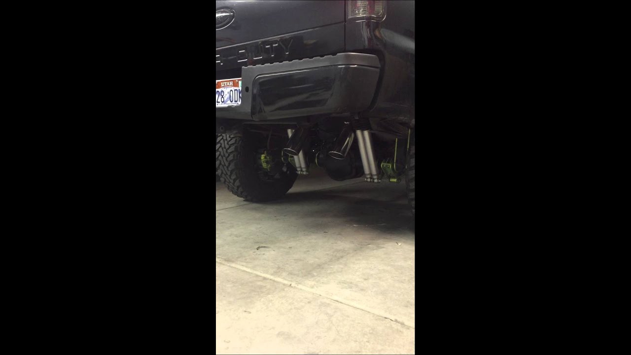 02 Superduty 7 3l Dual Axle Dump Exhaust Youtube