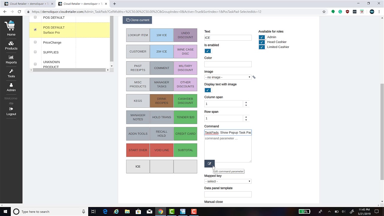 POS Task Pad Configuration 102 - YouTube