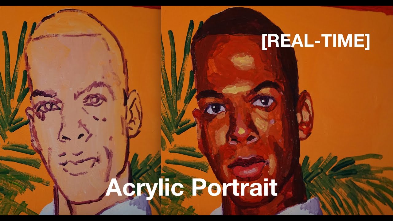 Acrylic Portrait Painting || REAL-TIME - YouTube