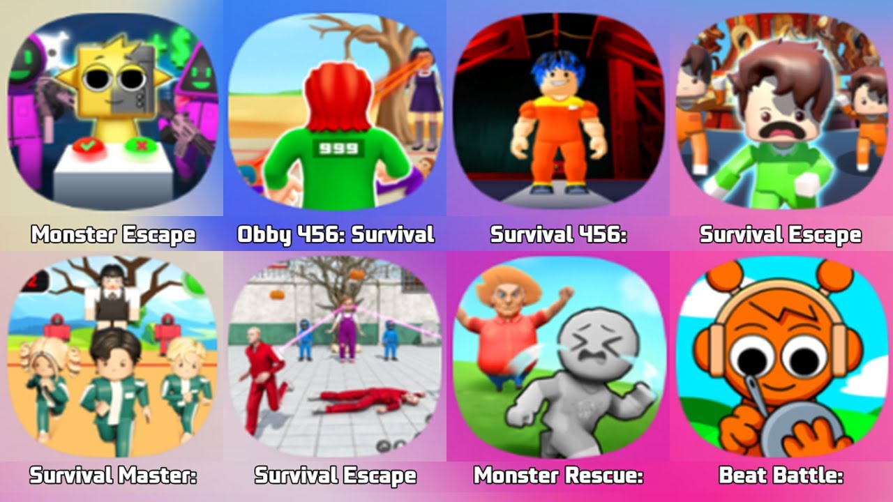456 Monster Escape, 456 Escape Challenge, Prison Squid Game, Survival ...