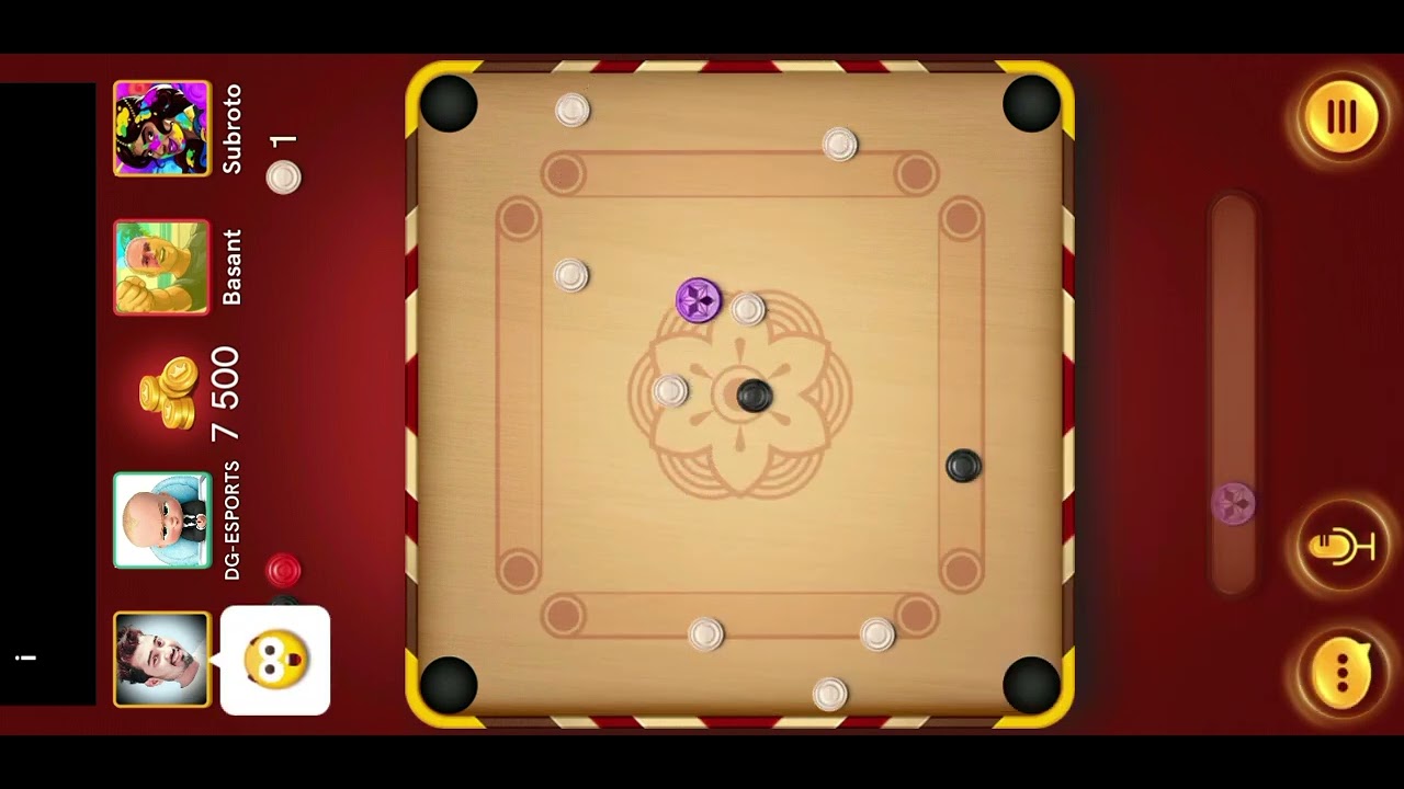Carrom 4 players game | Carrom pool 2 vs 2 Player game play | carrom ...