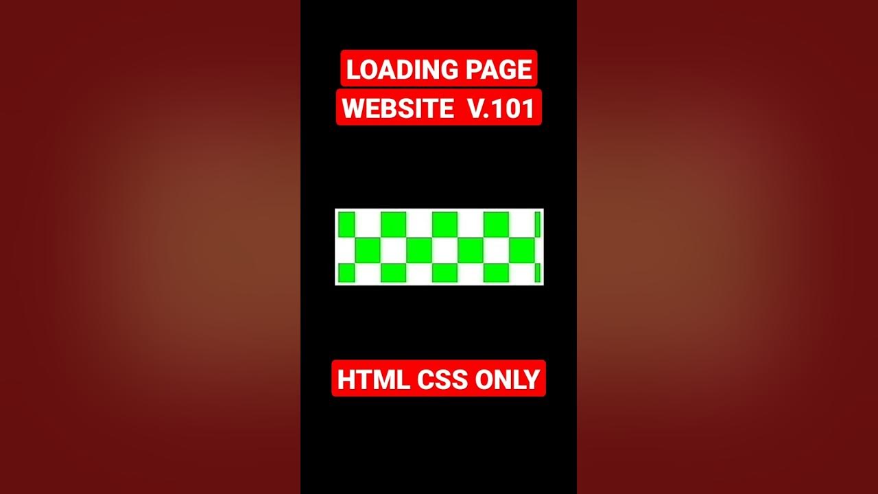 Loading Page Website Html Css Only Version 101 0 Mengareit Shorts Htmlcss Youtube