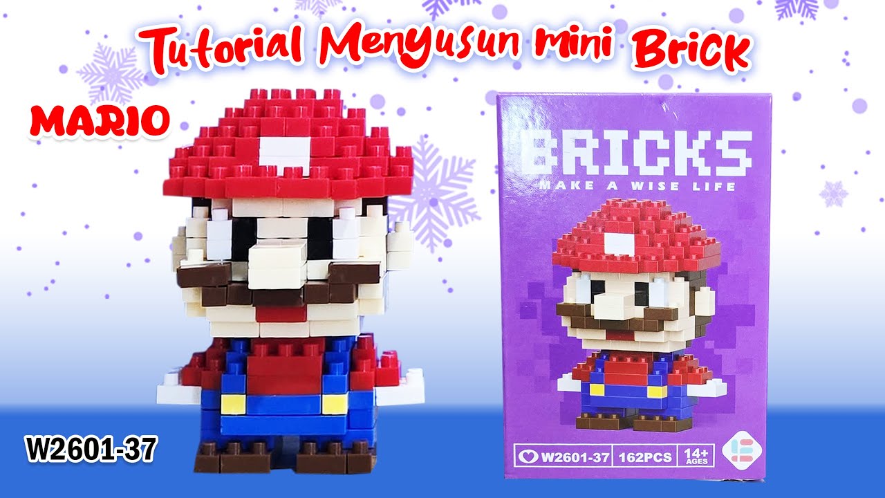 TUTORIAL MENYUSUN MINI LEGO BRICKS NANO BLOCKS MAKE A WISE LIFE W2601 ...