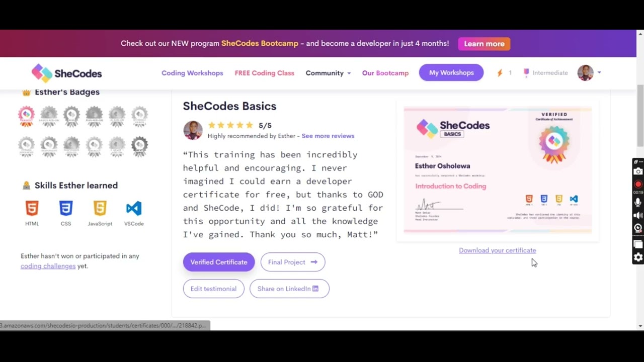 #ckikoloko #shecode #javascript #css #html #lordithankyou - YouTube