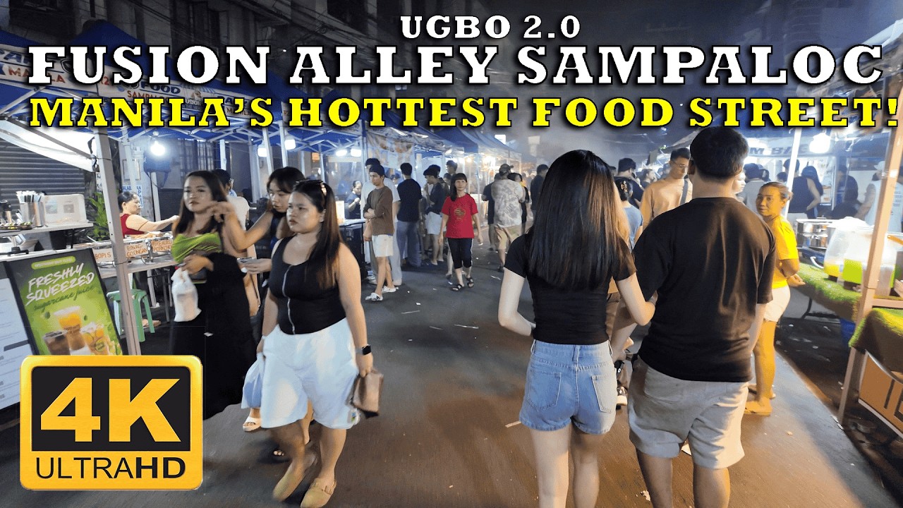 Manila’s NEWEST Street Food Alley 🇵🇭 | Walking Fusion Alley Sampaloc ...