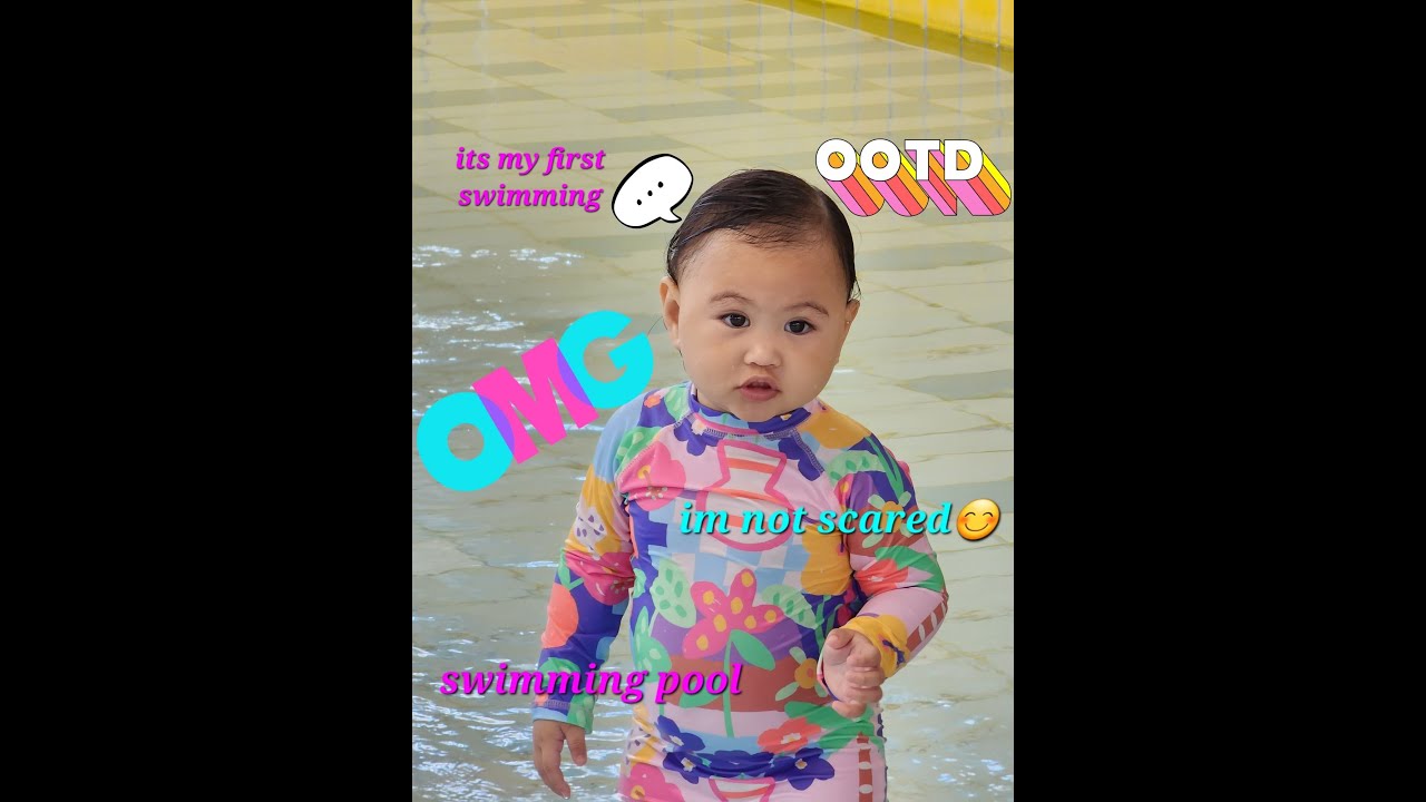 My first swimming - YouTube