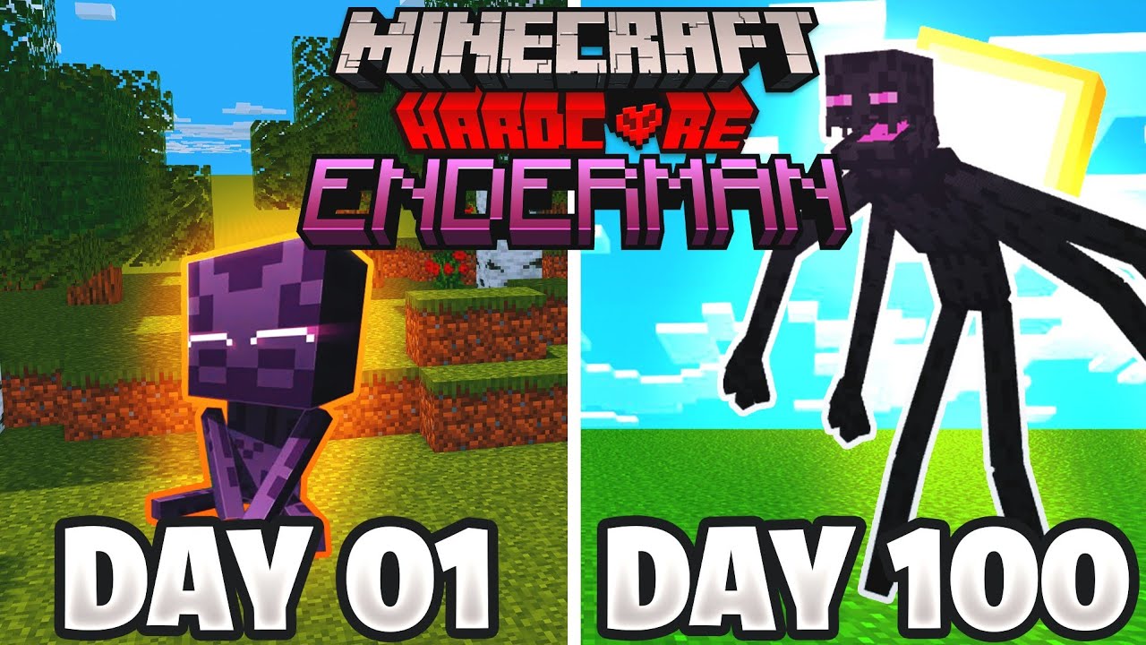 I Survived 100 Days As ENDERMAN in Hardcore Minecraft (Hindi) - YouTube